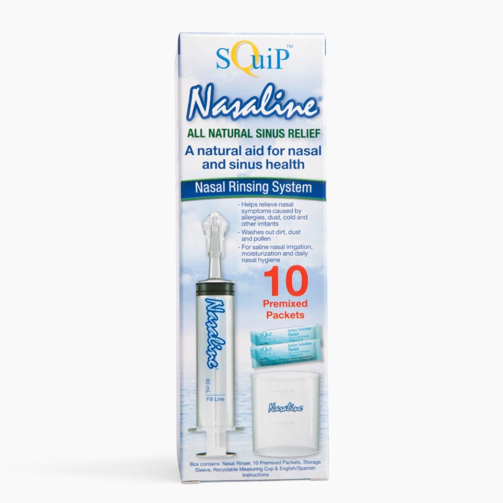 Nasaline® Nasal Rinsing System with 10 Premixed Saline Packets - SQuiP ...