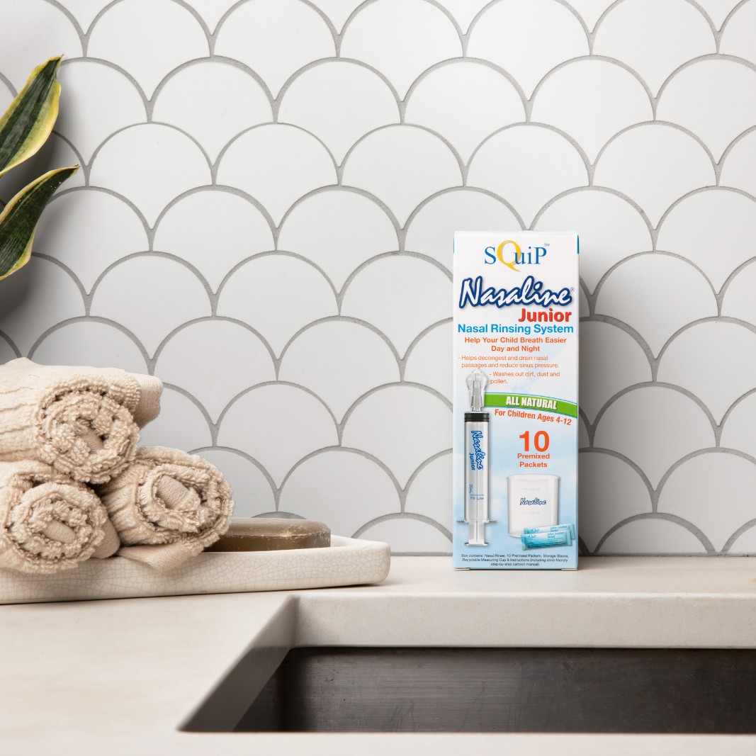 Nasaline® Junior Nasal Rinsing System with 10 Premixed Saline Packets ...