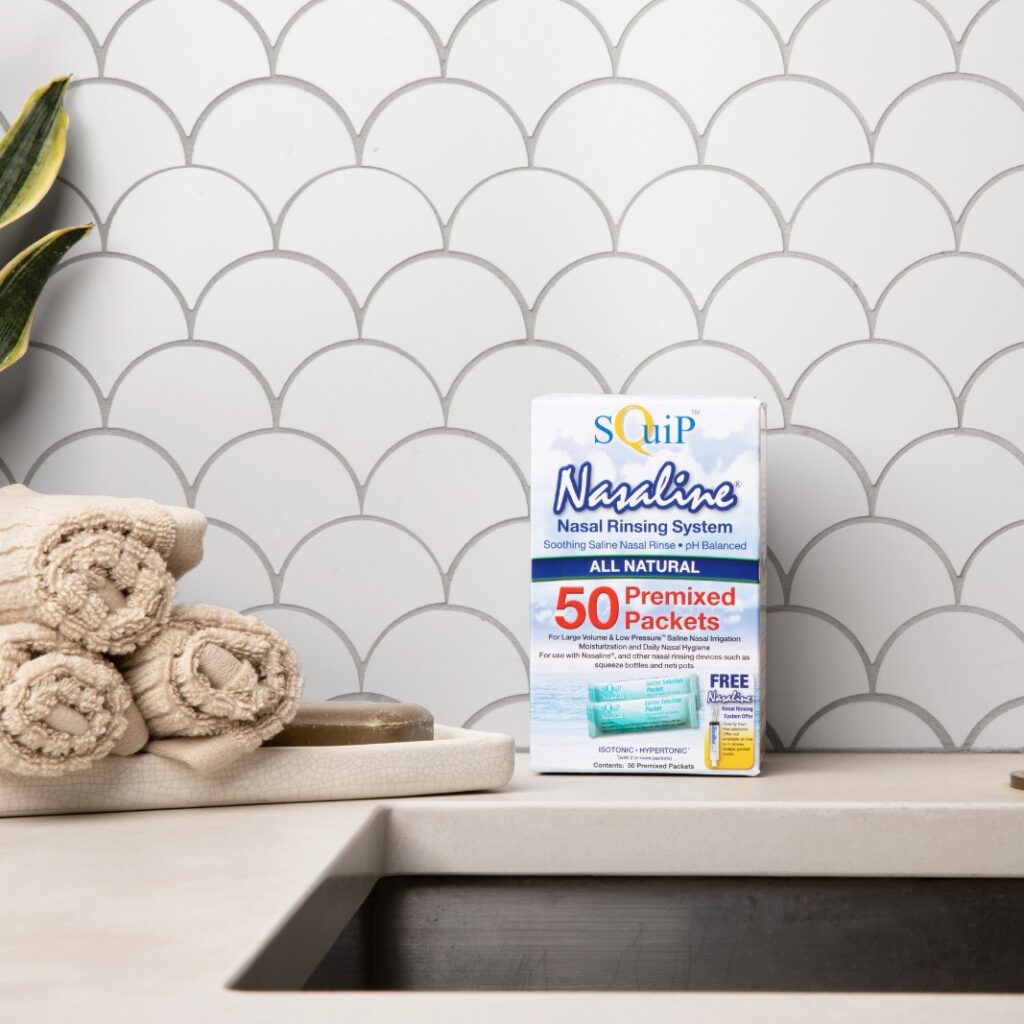 Nasaline® Salt - Box of 50 Premixed Saline Packets - SQuiP Nasaline