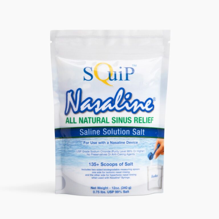 Nasaline Saline Solution Salt - 12 Ounce Pouch with Scoop - SQuiP Nasaline
